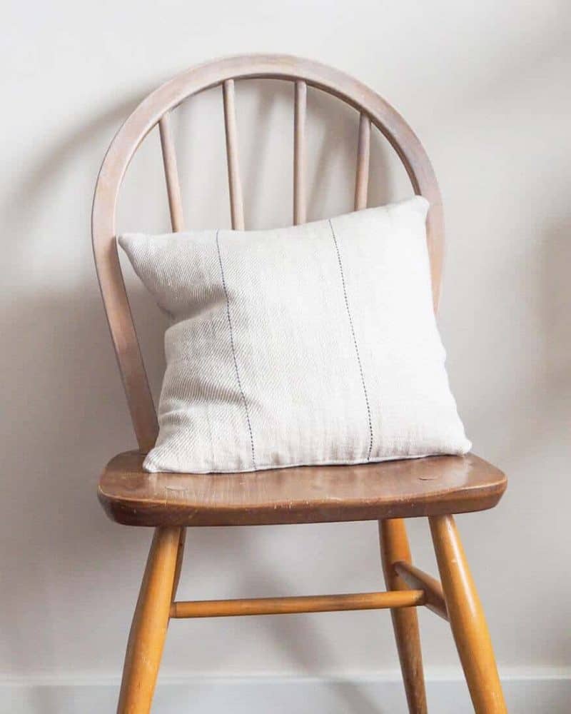 Striped Cream Linen Cushion | We Are Nomads