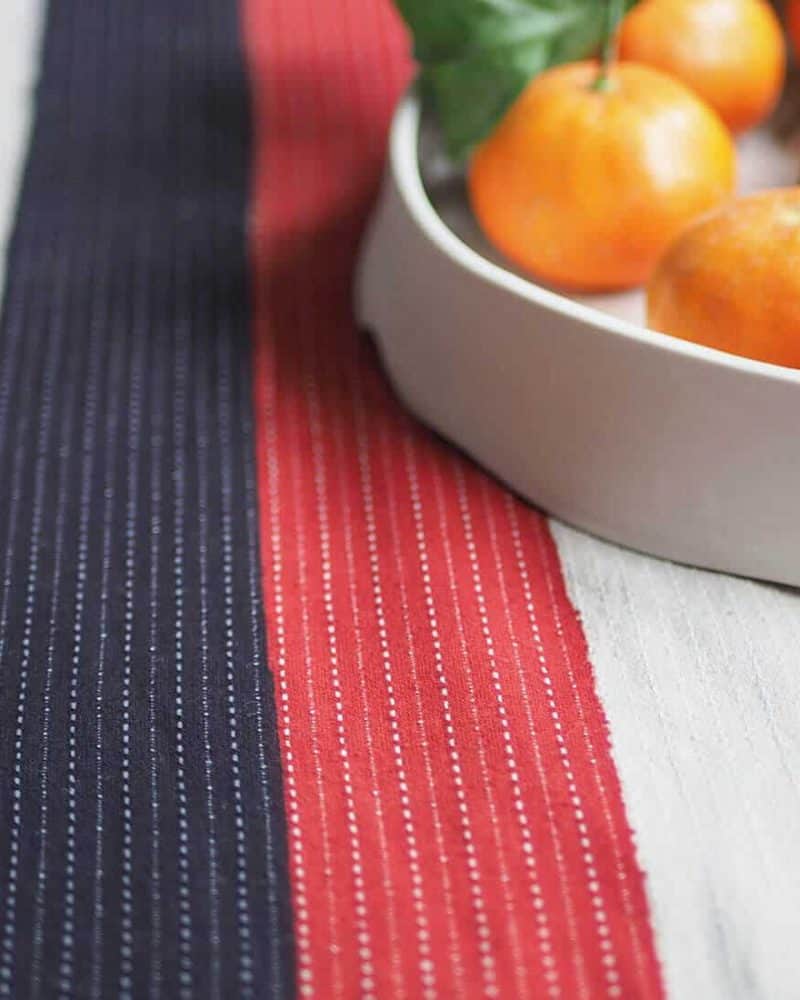 Block Print Striped Table Runner | We Are Nomads