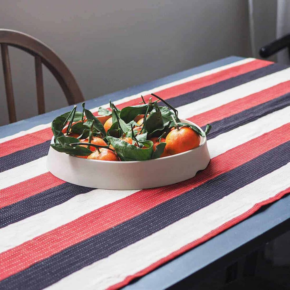 Block Print Striped Table Runner | We Are Nomads