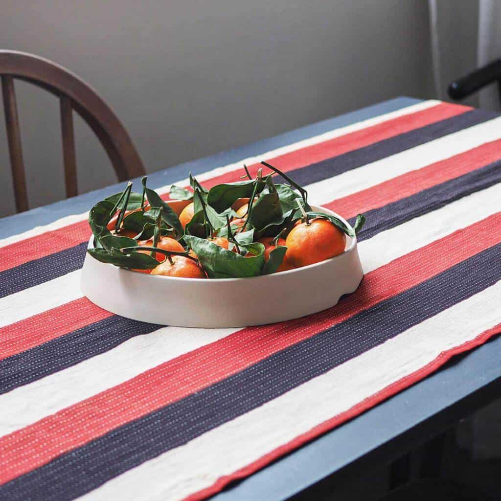 Block Print Striped Table Runner | We Are Nomads