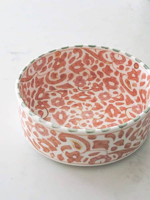 Orange Patterned Ceramic Bowl | We Are Nomads