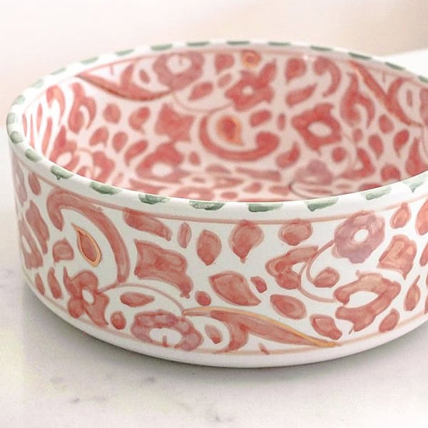 Orange Patterned Ceramic Bowl | We Are Nomads