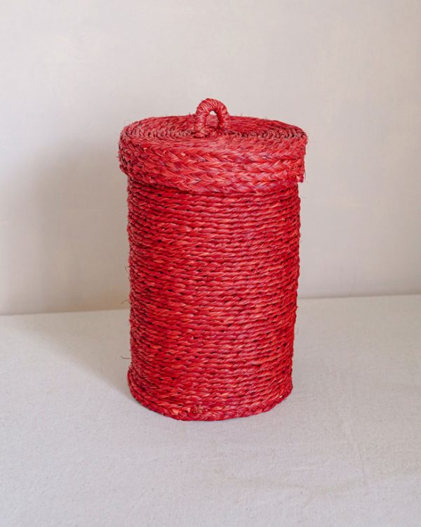 Red Woven Storage Basket | We Are Nomads