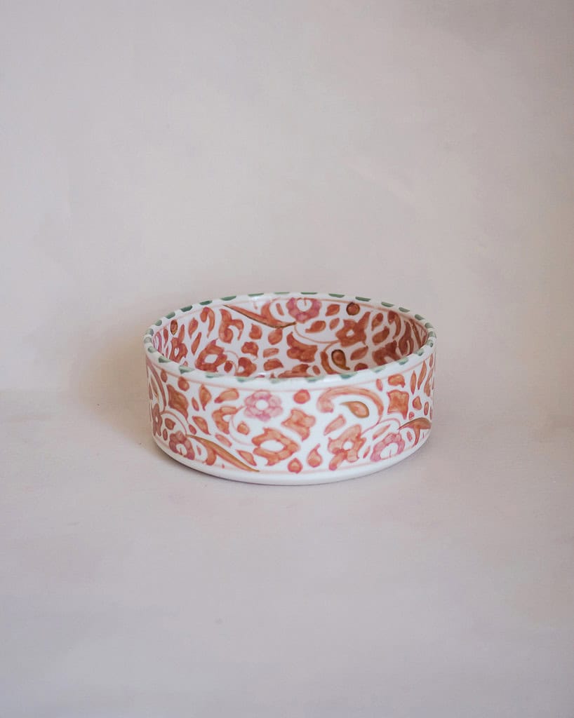 Orange Patterned Ceramic Bowl | We Are Nomads